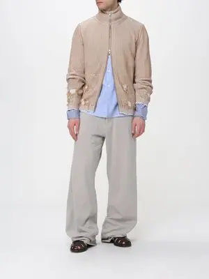 MAISON MARGIELA Distressed Cotton Zip-up Cardigan