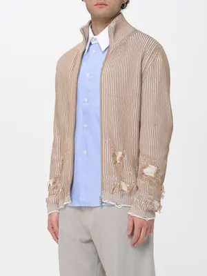 MAISON MARGIELA Distressed Cotton Zip-up Cardigan