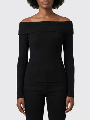 LISA YANG Off-the-shoulder Knit Top - Black