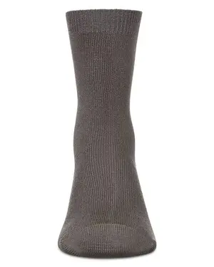 MEMOI Fine-gauge Basic Crew Sockassorted Colors - Steel Gray