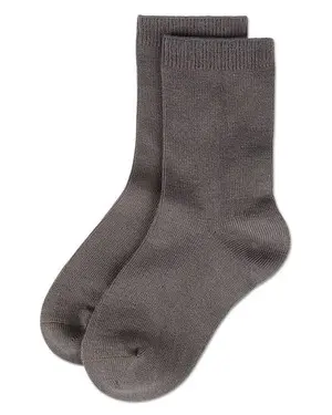 MEMOI Fine-gauge Basic Crew Sockassorted Colors - Steel Gray