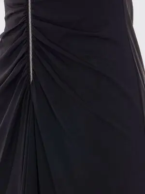 Michael Kors Sleeveless V-neck Zip Front Midi Dress