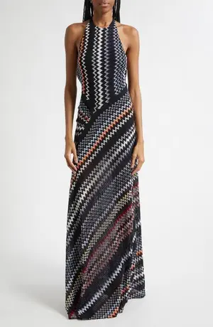 Missoni Chevron Halter Maxi Dress