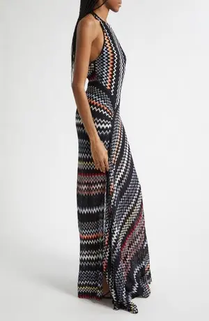 Missoni Chevron Halter Maxi Dress