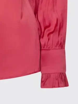 Zadig&Voltaire Satin Shirt With Classic Collar And Button-up Front - Pink