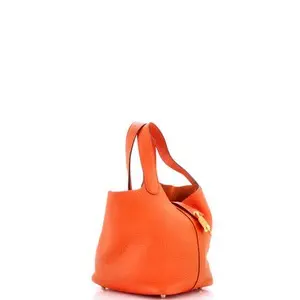 Hermès Picotin Lock Bag Clemence Pm - Feu