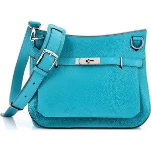 HERMES Jypsiere Bag Clemence 28 - Bleu Paon