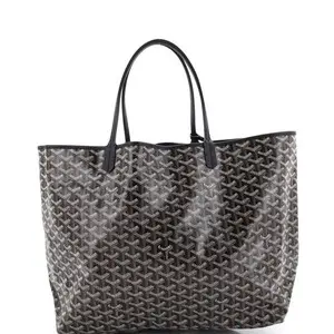 Goyard Saint Louis Tote Coated Canvas Gm - Black