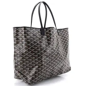 Goyard Saint Louis Tote Coated Canvas Gm - Black