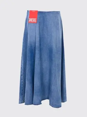 DIESEL® Oval D Denim Maxi Skirt