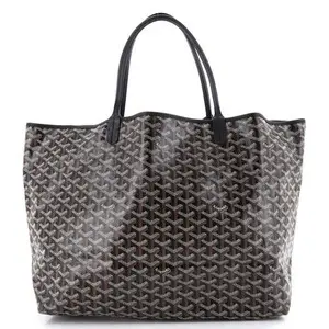 Goyard Saint Louis Tote Coated Canvas Gm - Black
