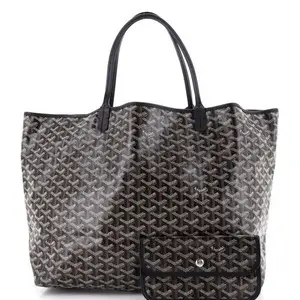 Goyard Saint Louis Tote Coated Canvas Gm - Black