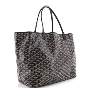Goyard Saint Louis Tote Coated Canvas Gm - Black