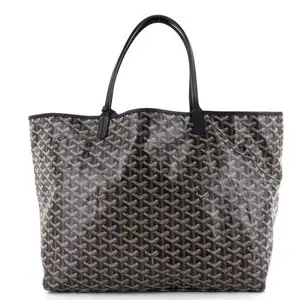 Goyard Saint Louis Tote Coated Canvas Gm - Black