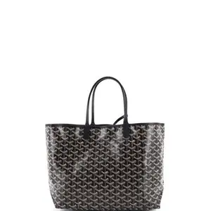 Goyard Saint Louis Pm Tote Coated Canvas - Black