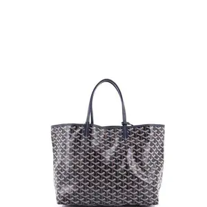 Goyard Saint Louis Printed Coated Canvas Pm Tote - Blue