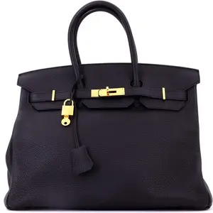 HERMES Birkin Handbag Black Togo With Gold Hardware 35 - Noir