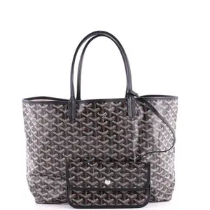 Goyard Saint Louis Pm Tote Coated Canvas - Black