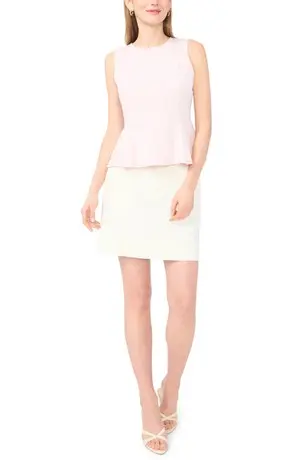 Vince Camuto Cotton Blend Peplum Tank