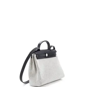 Hermès Herbag Zip Criss Viking Toile And Leather 31 - Black