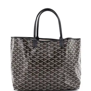 Goyard Saint Louis Tote Coated Canvas Pm - Black