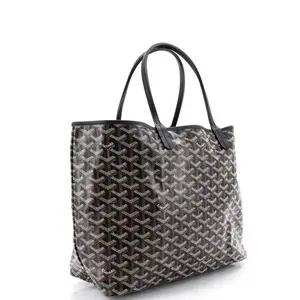 Goyard Saint Louis Tote Coated Canvas Pm - Black