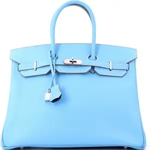 HERMES Candy Birkin Bag Epsom 35 - Candy - Bleu Celeste/mykonos