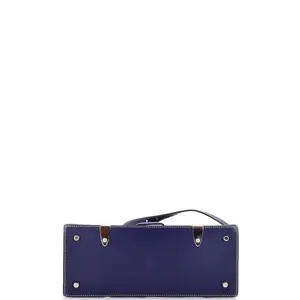 Goyard Saigon Top Handle Bag Coated Canvas With Leather Pm - Blue