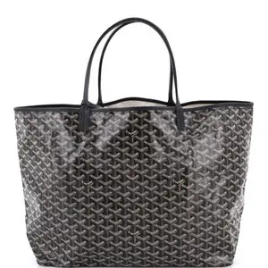 Goyard Saint Louis Gm Tote Coated Canvas - Black