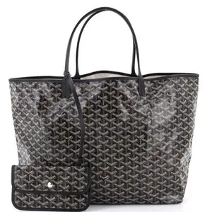 Goyard Saint Louis Gm Tote Coated Canvas - Black