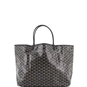 Goyard Saint Louis Gm Tote Coated Canvas - Black