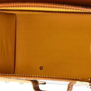 GOYARD Saigon Top Handle Bag Coated Canvas With Leather Pm