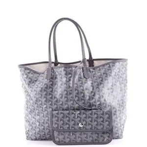 Goyard Saint Louis Tote Coated Canvas Pm - Grey