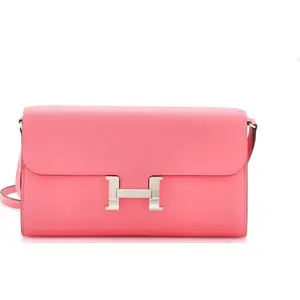 HERMES Constance To Go Wallet Evercolor - Rose Azalee