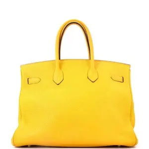 Hermès Birkin 35 Handbag Yellow Togo Leather With Gold Hardware - Soleil