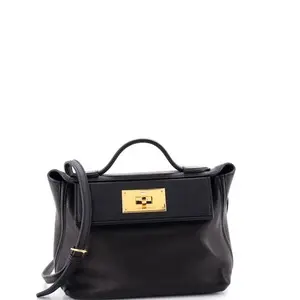 Hermès 24/24 Bag Volupto With Swift 21 - Black