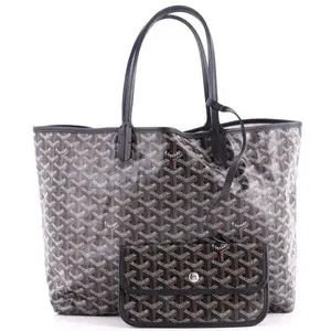 Goyard Saint Louis Pm Tote Coated Canvas - Black