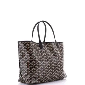Goyard Saint Louis Tote Coated Canvas Pm - Black