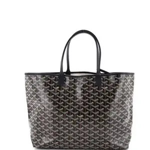 Goyard Saint Louis Pm Tote Coated Canvas - Black