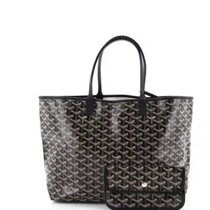 Goyard Saint Louis Pm Tote Coated Canvas - Black
