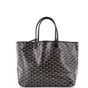 Goyard Saint Louis Pm Tote Coated Canvas - Black