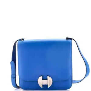 Hermès 2002 Evercolor 20 Shoulder Bag - Blue