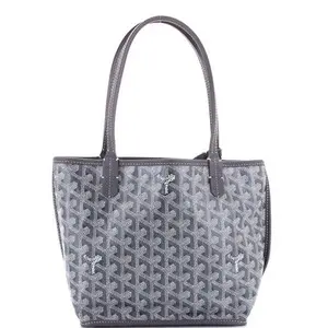 Goyard Anjou Reversible Tote Coated Canvas Mini - Grey