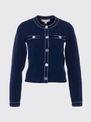 Michael Kors Viscose Blend Cardigan - Blue