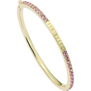 Ted Baker London Claudia Narrow Crystal Hinge Bracelet - Gold/pink