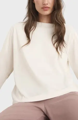 Mango Long Sleeve Pajama T-shirt - Vanilla