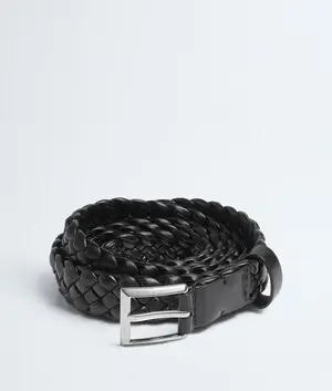 BOTTEGA  VENETA Reversible Intrecciato Belt - Black