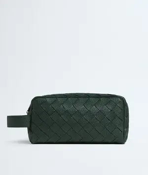 BOTTEGA  VENETA Intrecciato Travel Pouch - Alpi Green
