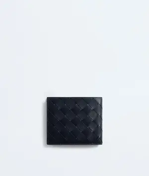 Bottega Veneta Intrecciato Bi-fold Wallet - Midnight/basalt