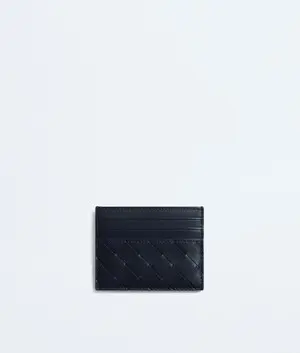 Bottega Veneta Bottega  Veneta Intrecciato Credit Card Case Midnight/basalt